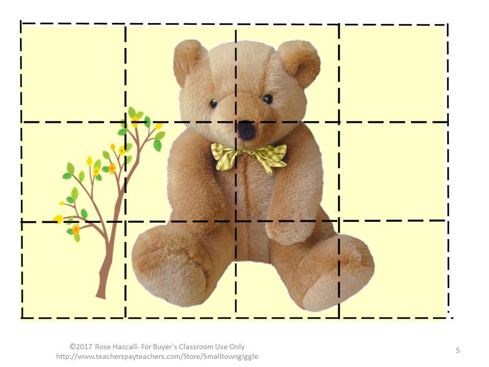 Teddy Bear Cut and Paste Puzzles Preschool Kindergarten Special ...
