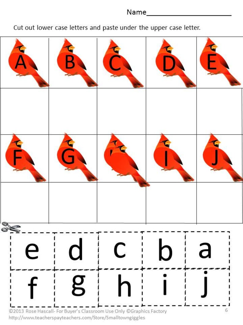 Brown Bear Cut and Paste Math and Literacy Fine Motor Skills Counting ...