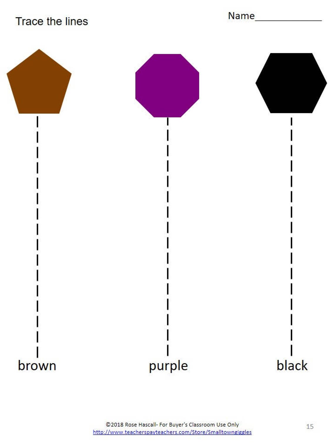 Tracing Shapes and Color Activities Geometry P-K, K, Early Childhood ...