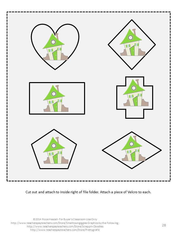 My Family My House File Folder Games Math Literacy Fine Motor Skills ...