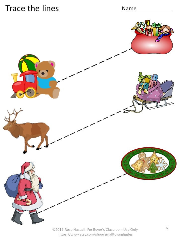 Christmas Printable,tracing Activities,tracing Lines,fine Motor Skills ...
