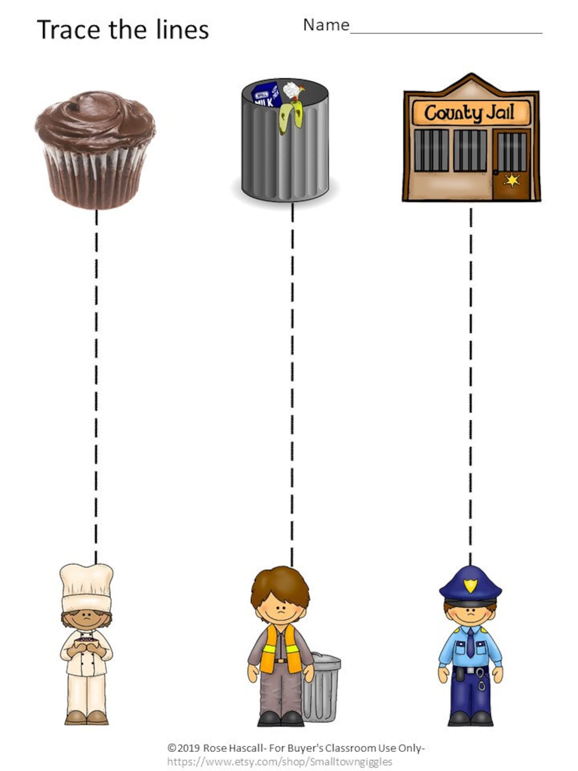 Community Helpers Activities,tracing Worksheets,fine Motor Skills ...