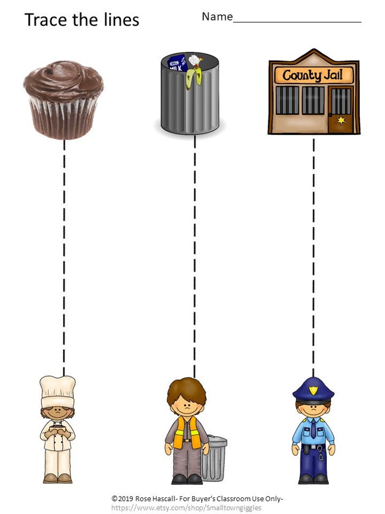 Community Helpers Activities,tracing Worksheets,fine Motor Skills ...