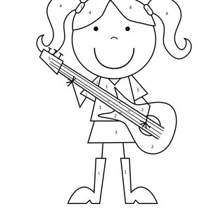 Music Color by Number, Color by Code, Early Childhood, Digital Down ...