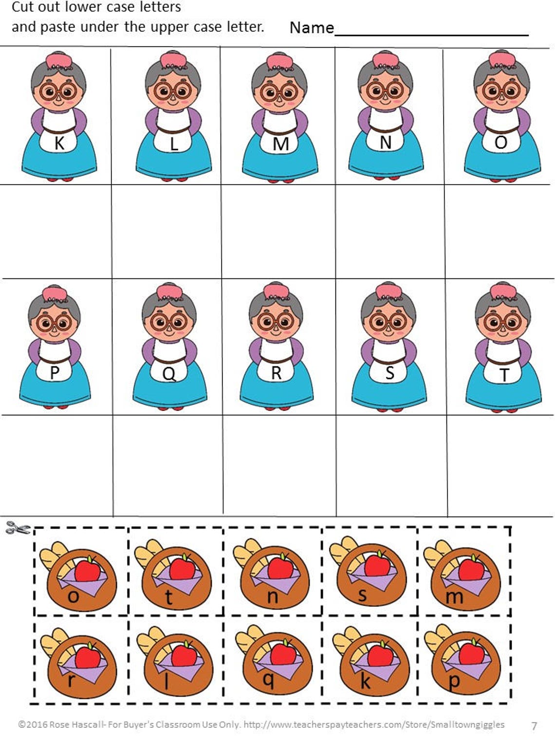 Little Red Riding Hood Kindergarten Math Literacy Cut and Paste ...