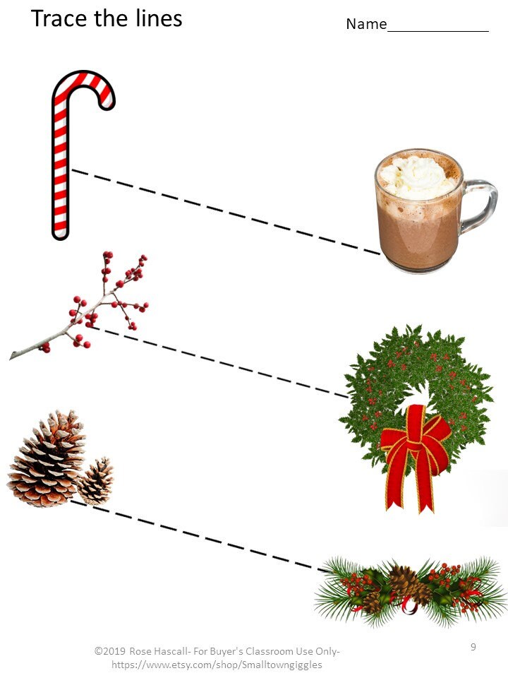 Christmas Printable,tracing Activities,tracing Lines,fine Motor Skills ...