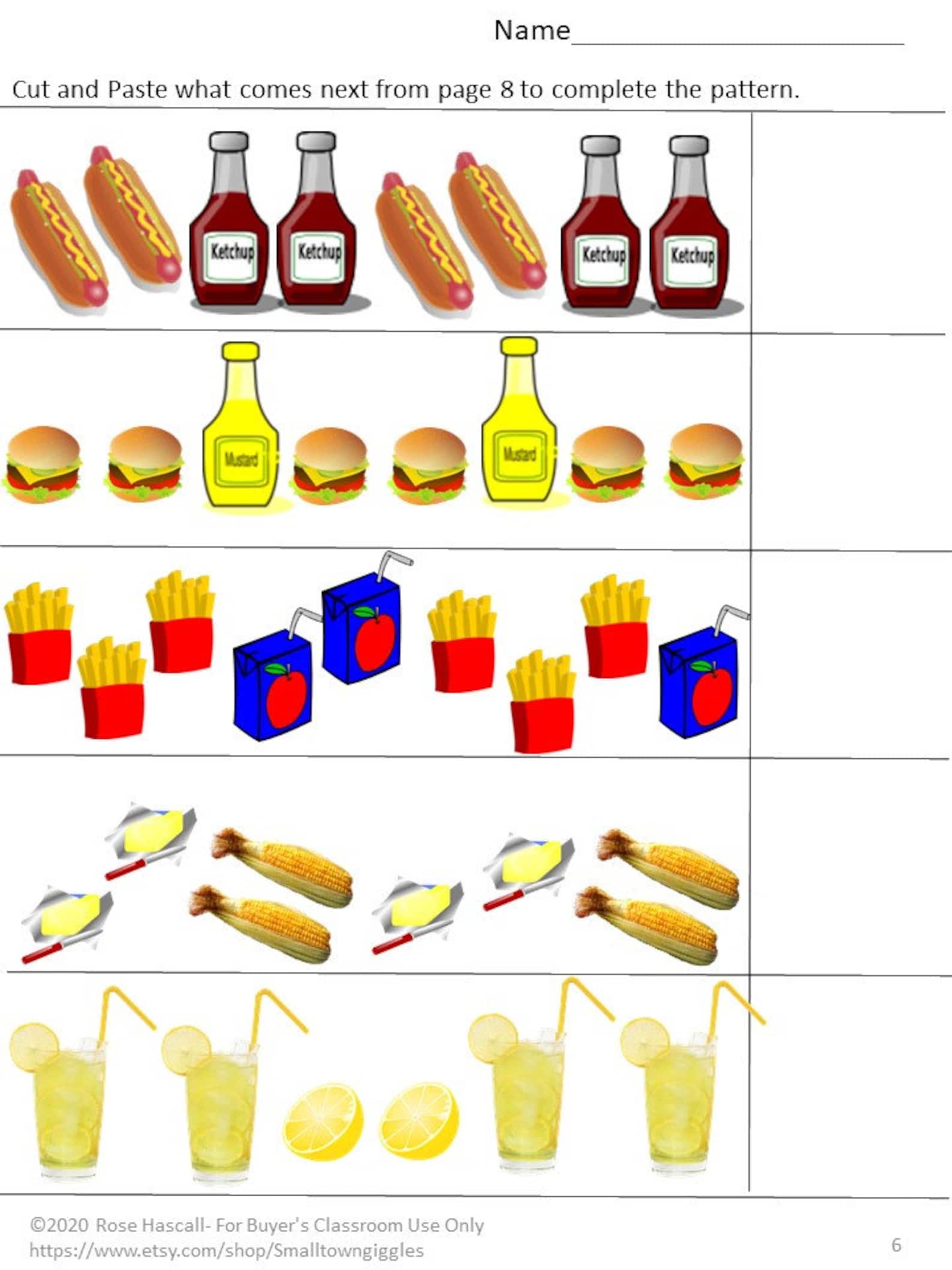 Cut and Paste Activities, Kindergarten Special Education Math and ...