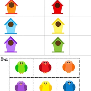 Color Matching, Cut and Paste Activities, Special Education Autism ...