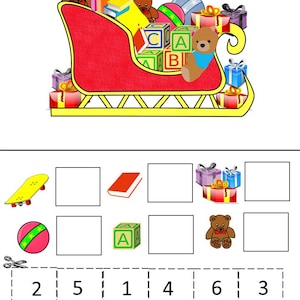 Christmas Math Centers,math Worksheets, Fine Motor Skills,cut and Paste ...