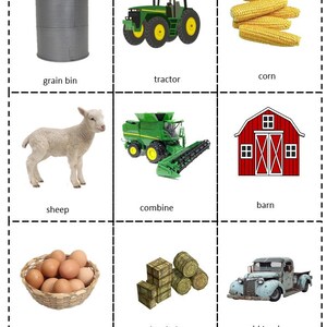 Farm Memory Matching Game Early Childhood, Kindergarten, Special ...