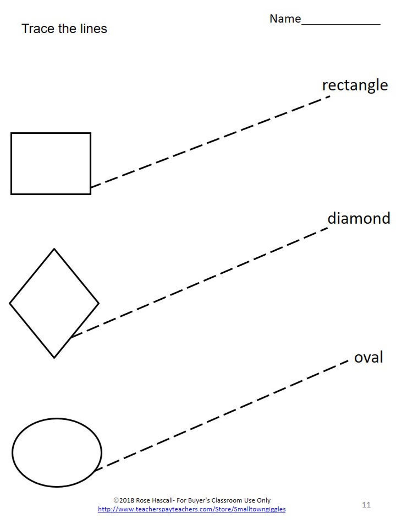 Tracing Shapes and Color Activities Geometry P-K, K, Early Childhood ...