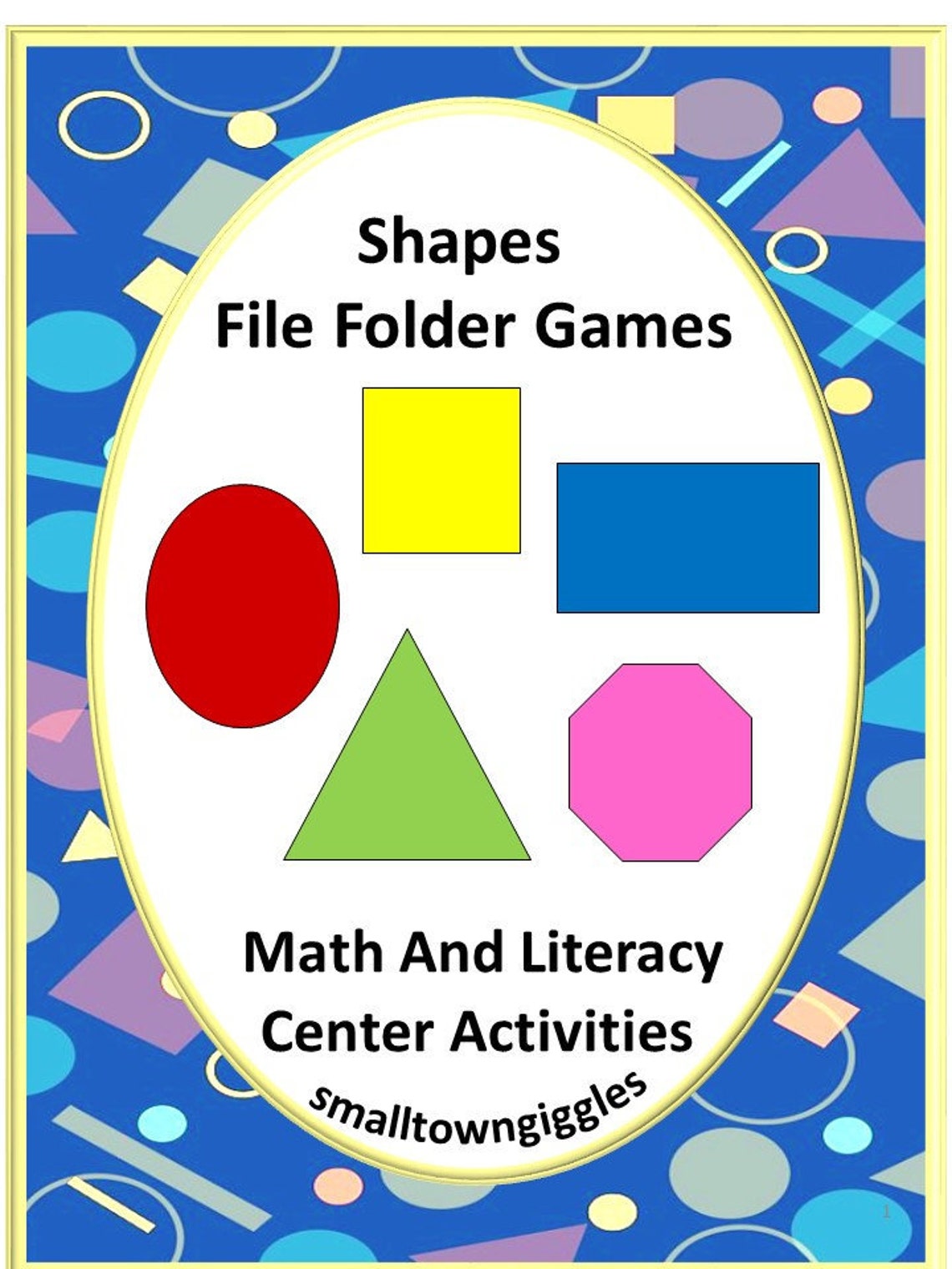 Shape Activities for Early Learners, File Folder Games, Math Literacy ...