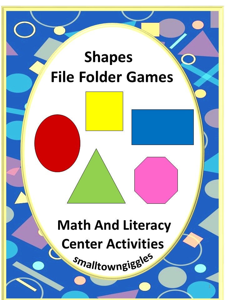Shape Activities for Early Learners, File Folder Games, Math Literacy ...