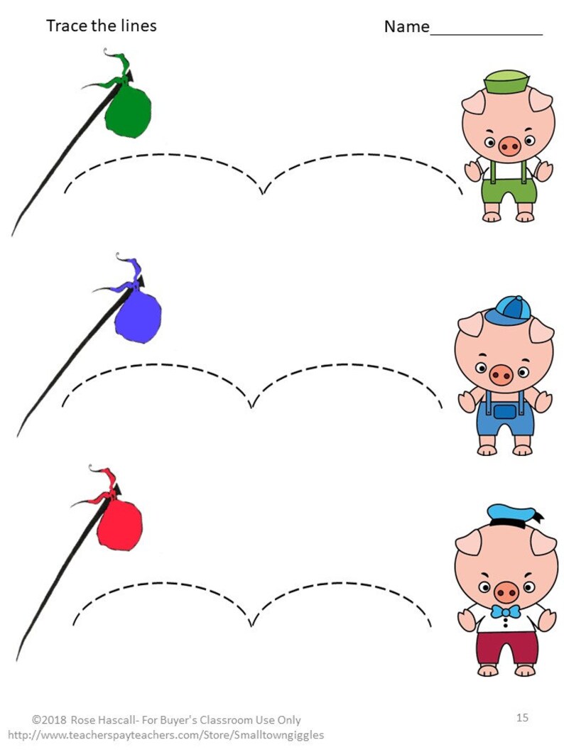 Fine Motor Skills Fairy Tales Tracing Activities P-K,K, Special ...