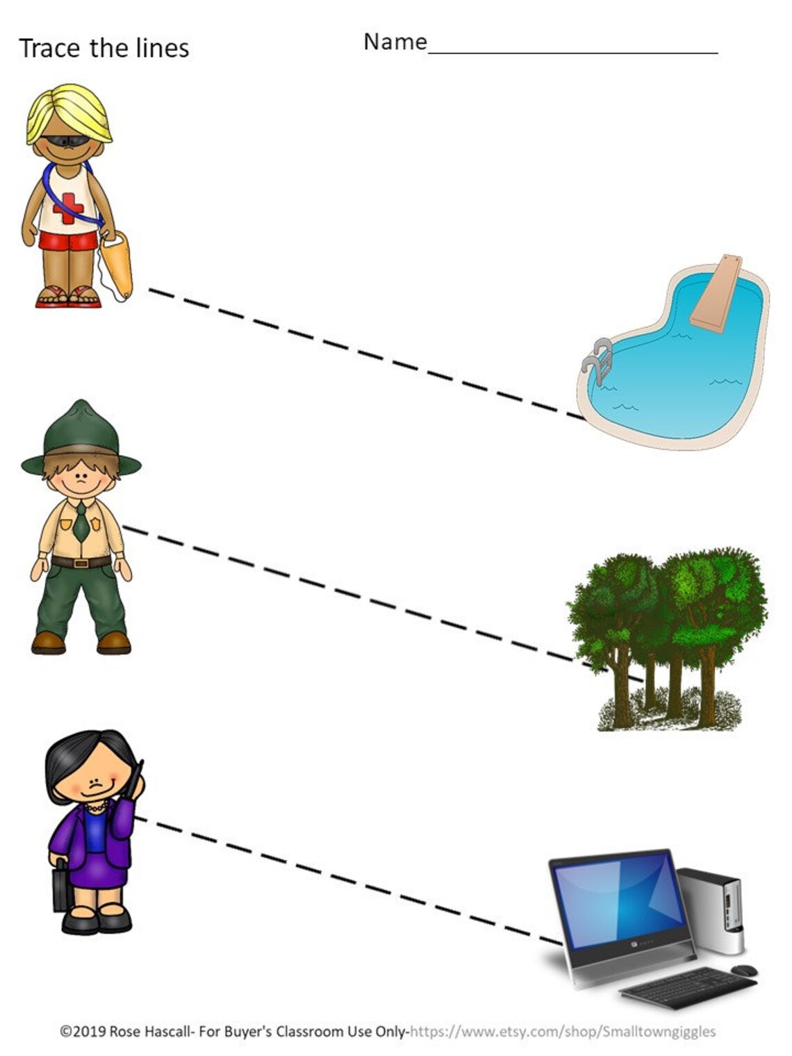 Community Helpers Activities,tracing Worksheets,fine Motor Skills ...