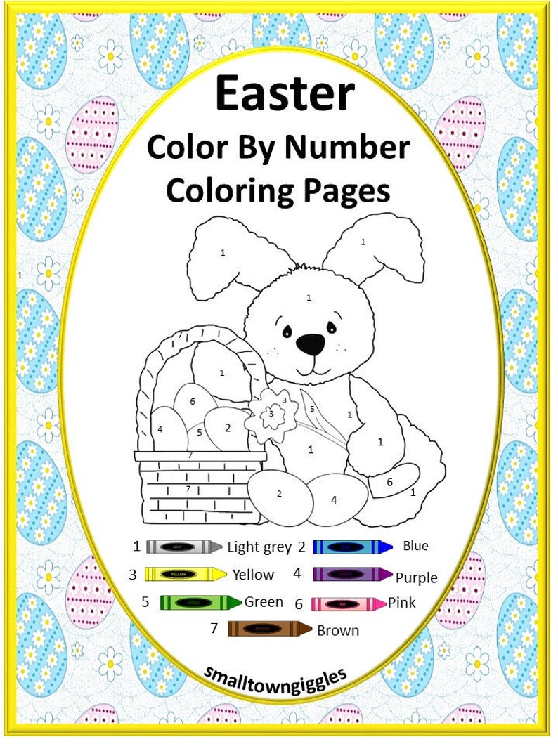 Color by Number Easter Fine Motor Skills Kindergarten - Etsy