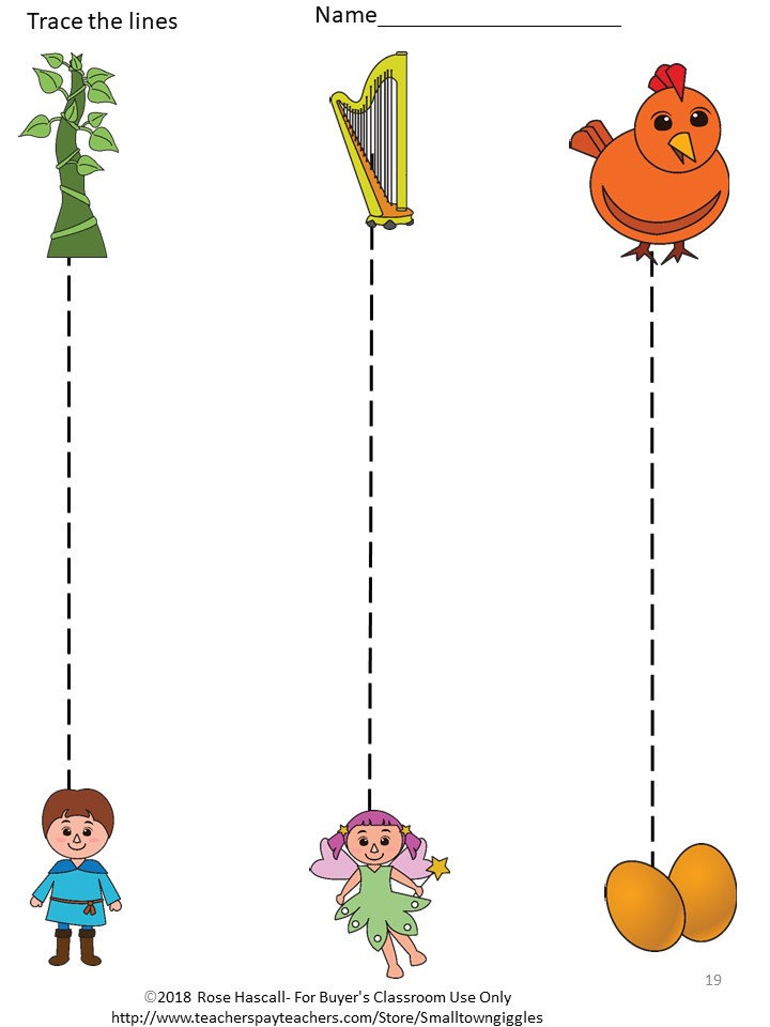 Fine Motor Skills Fairy Tales Tracing Activities P-K,K, Special ...