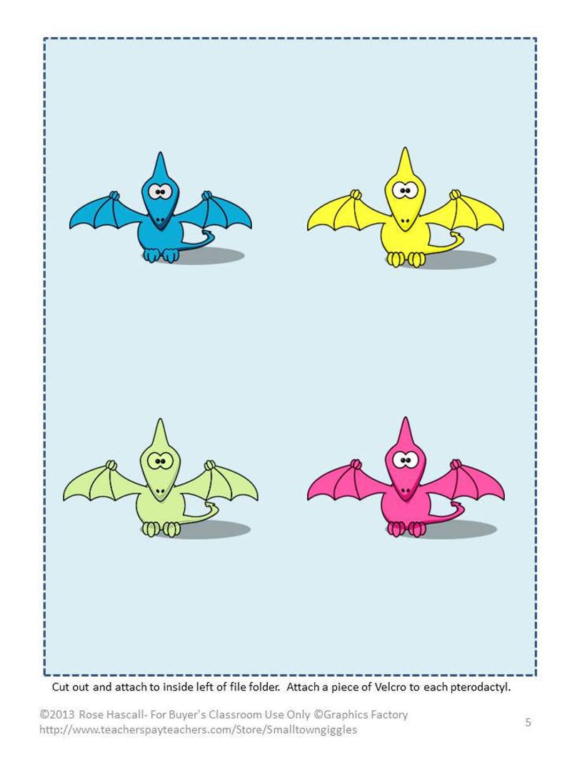 Dinosaurs Math Literacy File Folder Games Fine Motor Special Education ...