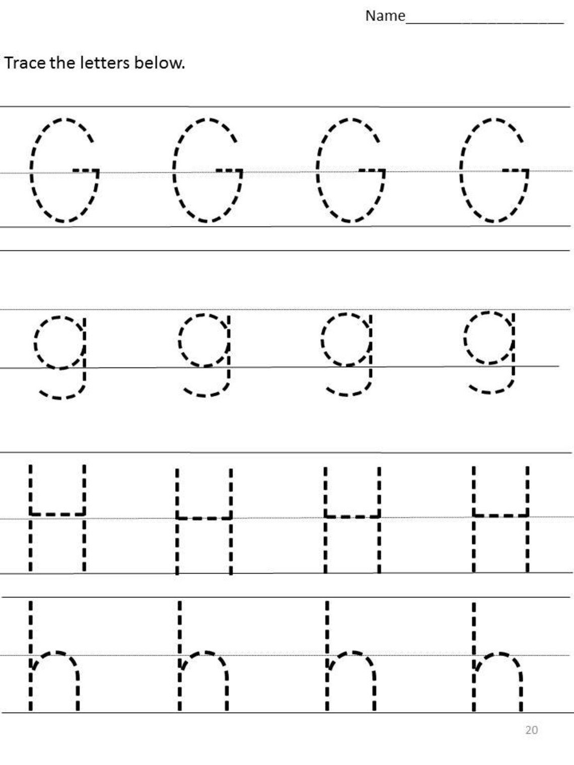 Distance Learning, Alphabet Writing Practice Worksheet Set, Digital ...