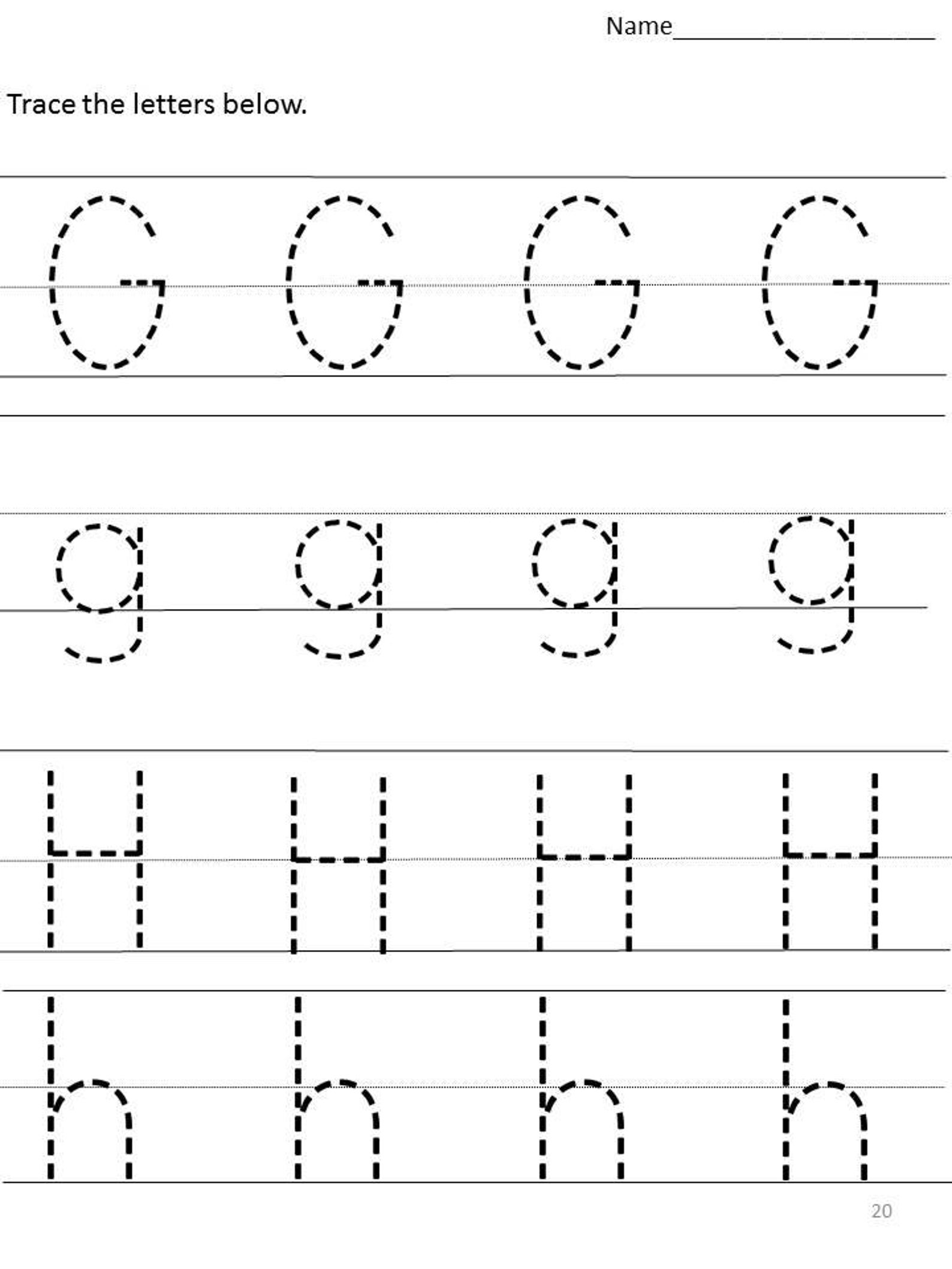 Distance Learning, Alphabet Writing Practice Worksheet Set, Digital ...