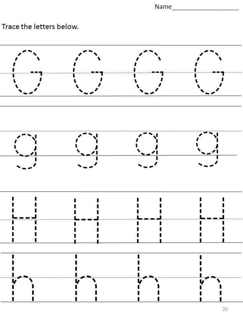 Distance Learning, Alphabet Writing Practice Worksheet Set, Digital ...