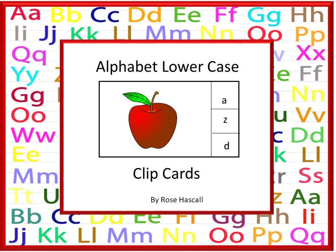 Alphabet Clip Cards, Special Education, ABC Activities, Lower Case ...