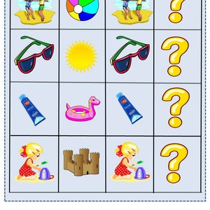 Summer File Folder Games Preschool, Kindergarten, Special Education ...