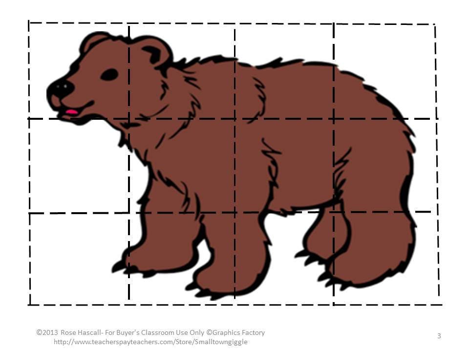 Brown Bear Brown Bear Cut and Paste Puzzles Special Education Preschool ...