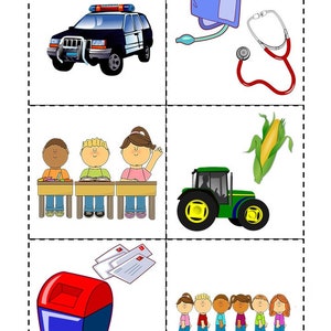 Community Helpers Interactive Cut and Paste Flip Book Special Education ...