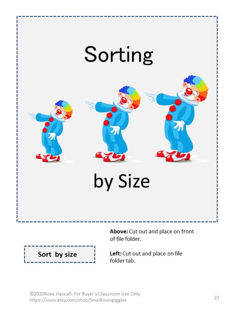 Circus Math Literacy File Folder Games Learning Centers Kindergarten ...