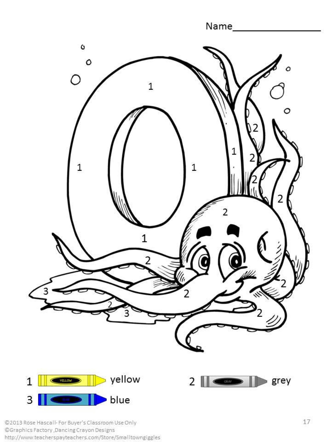 Alphabet Color by Number Printable Digital Download Special Education ...