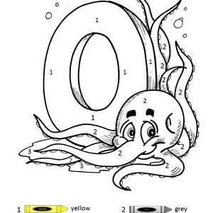 Alphabet Color by Number Printable Digital Download Special Education ...