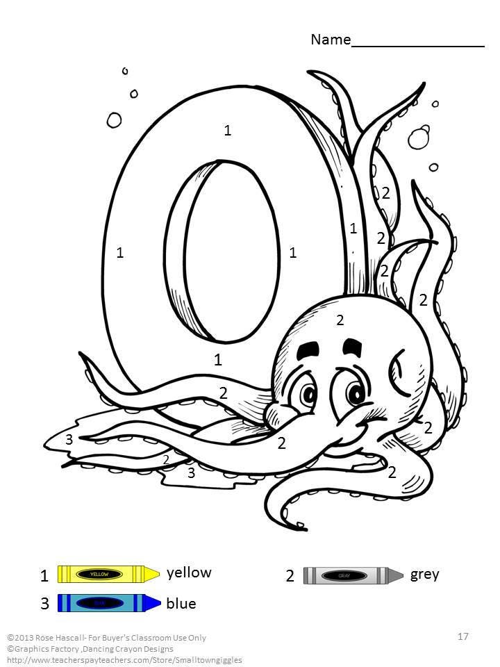 Alphabet Color by Number Printable Digital Download Special Education ...