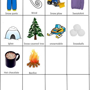 Winter Bingo Games, Fine Motor Skill Activities, P-K,K, Special ...