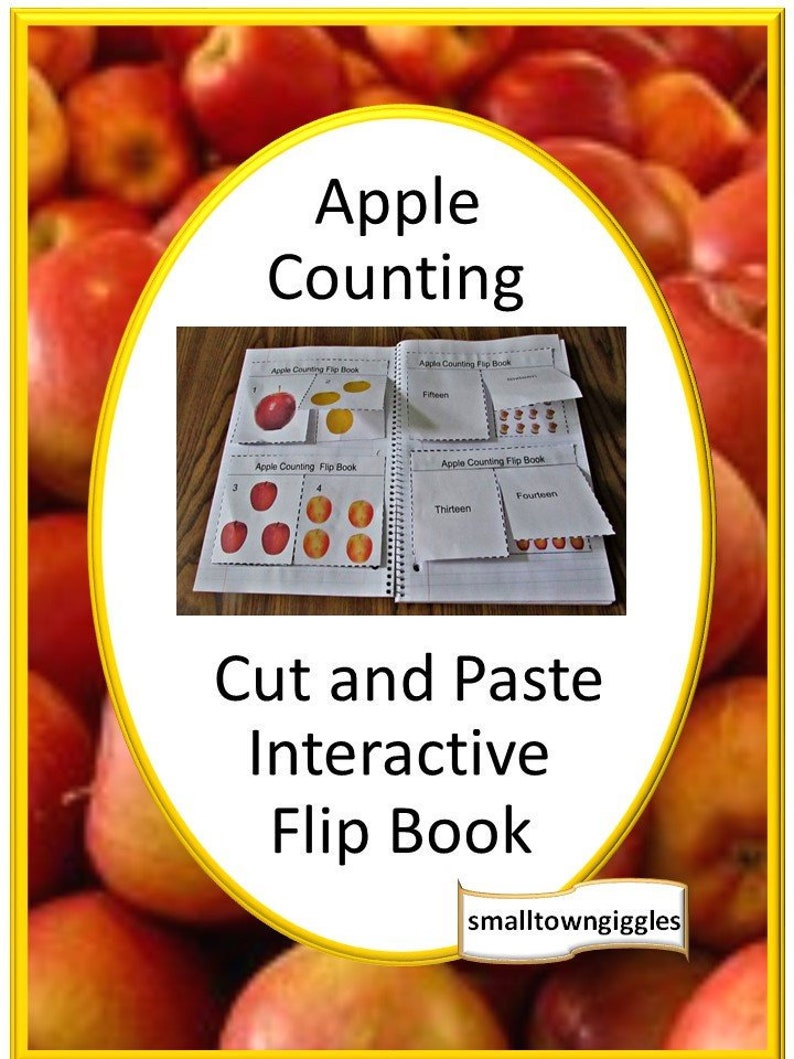 Apple Counting Interactive Cut and Paste Flip Book Special Education ...