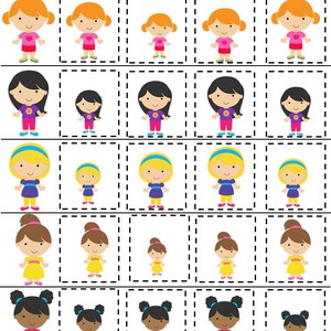 Big, Small, Short, Tall and More, NO PREP Math Center Worksheets ...