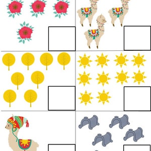 Llamas No Prep Cut and Paste Math Literacy Activities P-K, K, Special ...