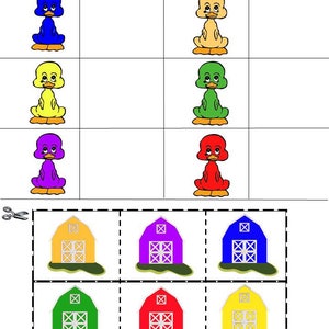 Farm Animals Kindergarten Special Education Autism Cut and Paste Fine ...