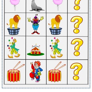 Circus Math Literacy File Folder Games Learning Centers Kindergarten ...