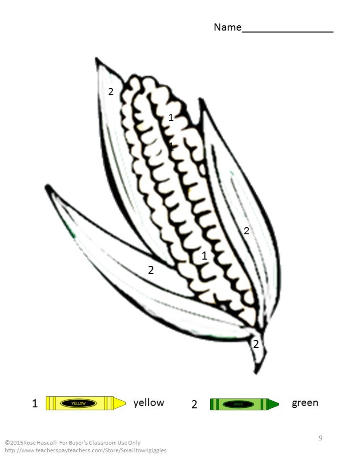 Fall Color by Number Math Center Kindergarten Special Education Autism ...