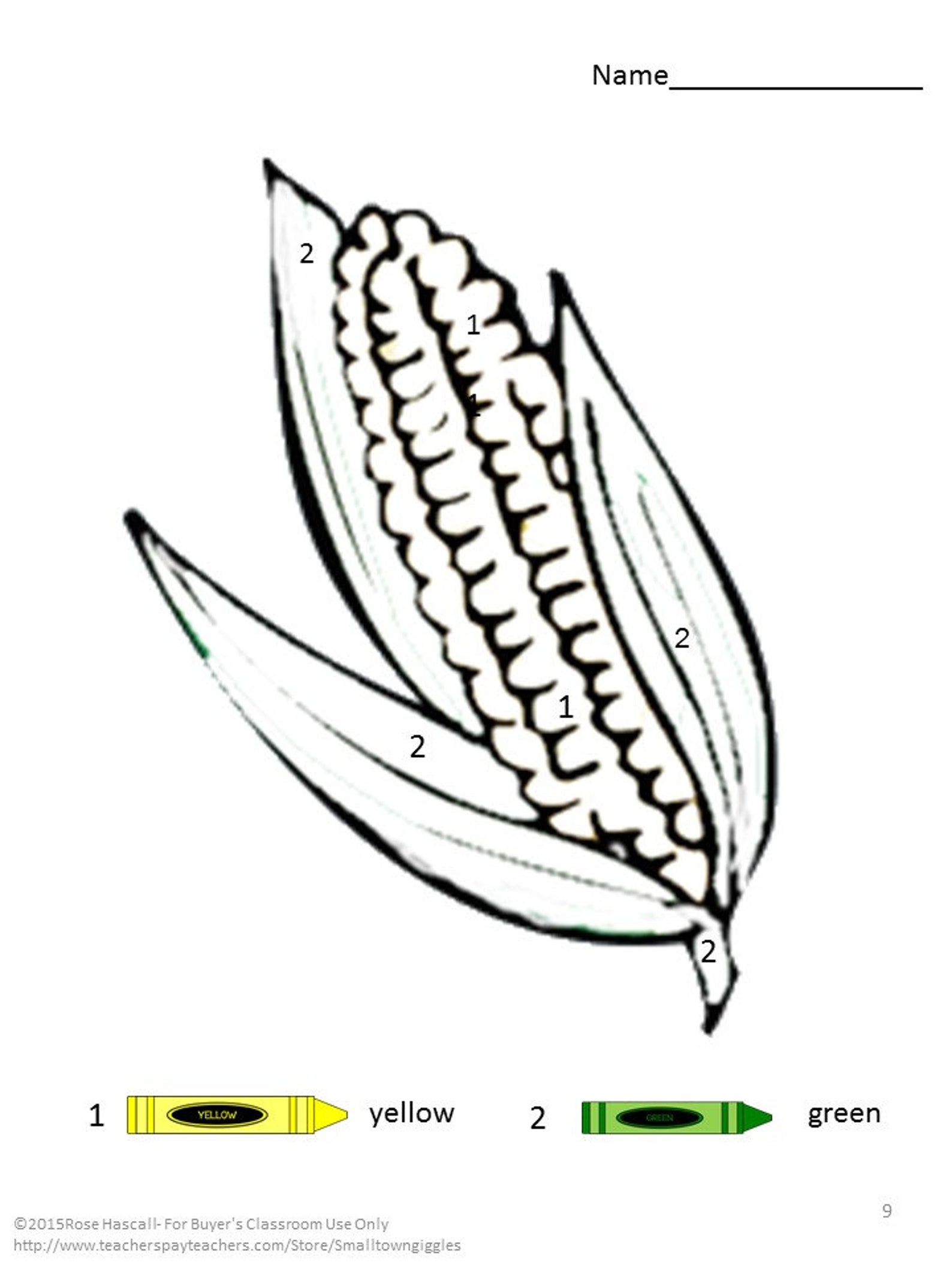 Fall Color by Number Math Center Kindergarten Special Education Autism ...