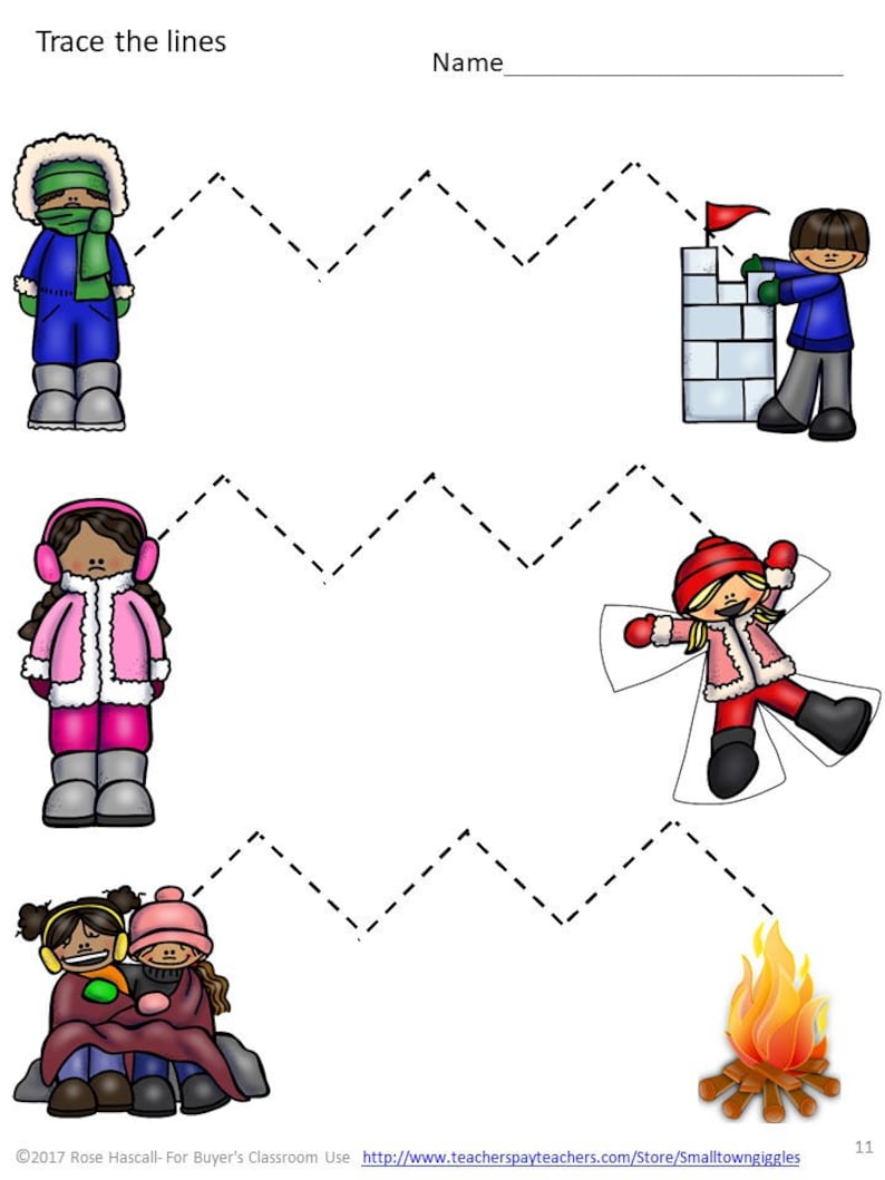 Winter Fun, Winter Olympics, Tracing Activities, Fine Motor Skills ...