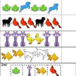Brown Bear Cut and Paste Math and Literacy Fine Motor Skills Counting ...