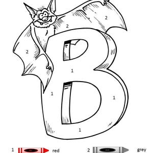 Alphabet Color by Number Printable Digital Download Special Education ...