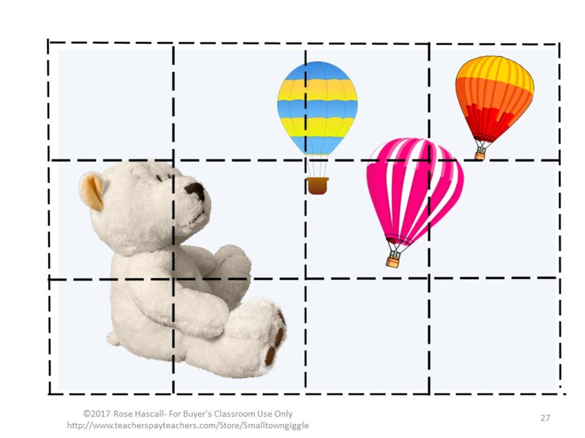 Teddy Bear Cut and Paste Puzzles Preschool Kindergarten Special ...