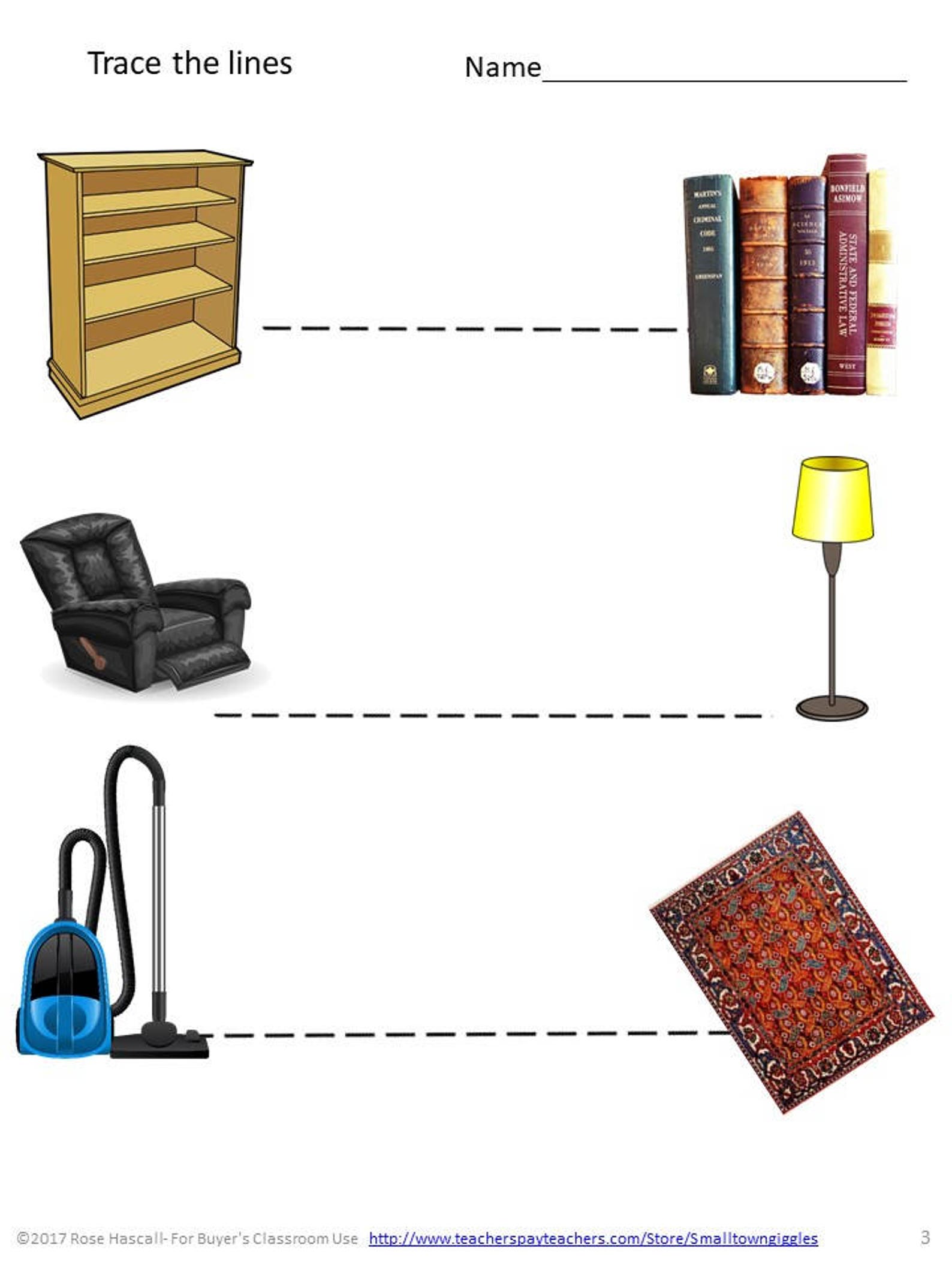 Tracing Everyday Objects Life Skills Fine Motor Activities Preschool ...