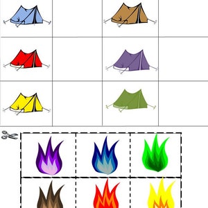 Teaching Materials, Instant Printable Camping Fun Cut and Paste ...
