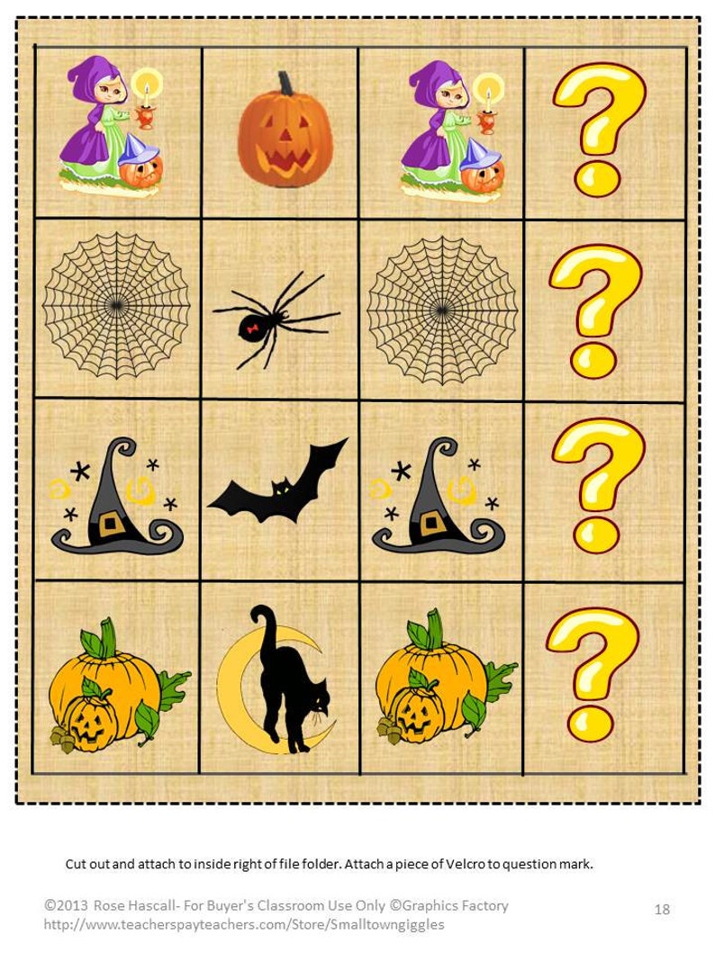 Halloween Fun File Folder Games-pk, K, Special Education, Autism - Etsy