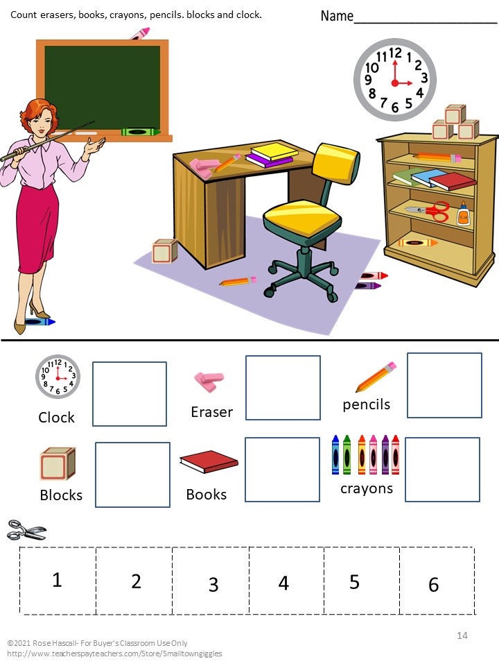 Collection of Fun Counting Worksheets. - Etsy