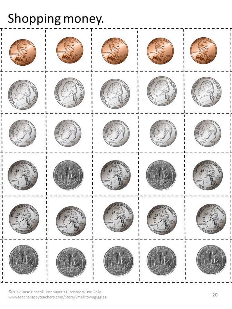 Coins Money Activities Counting Coins Identifying Coins Special ...